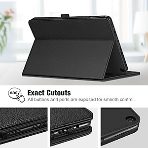 Fintie Case for All-New Amazon Fire HD 10 and 10 Plus Tablet (13th/11th Generation, 2023/2021 Release) 10.1" - [Multi-Angle] Stand Cover with Pocket Auto Wake/Sleep, Black