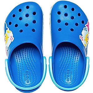 Crocs Kids' Baby Shark Band Clog , Bright Cobalt, 10 Toddler