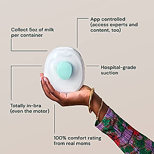 Willow Go Hands Free, Cord Free Double Electric Breast Pump | Includes 7oz Breast Milk Container, The Highest Capacity of Any Wearable Breast Pump