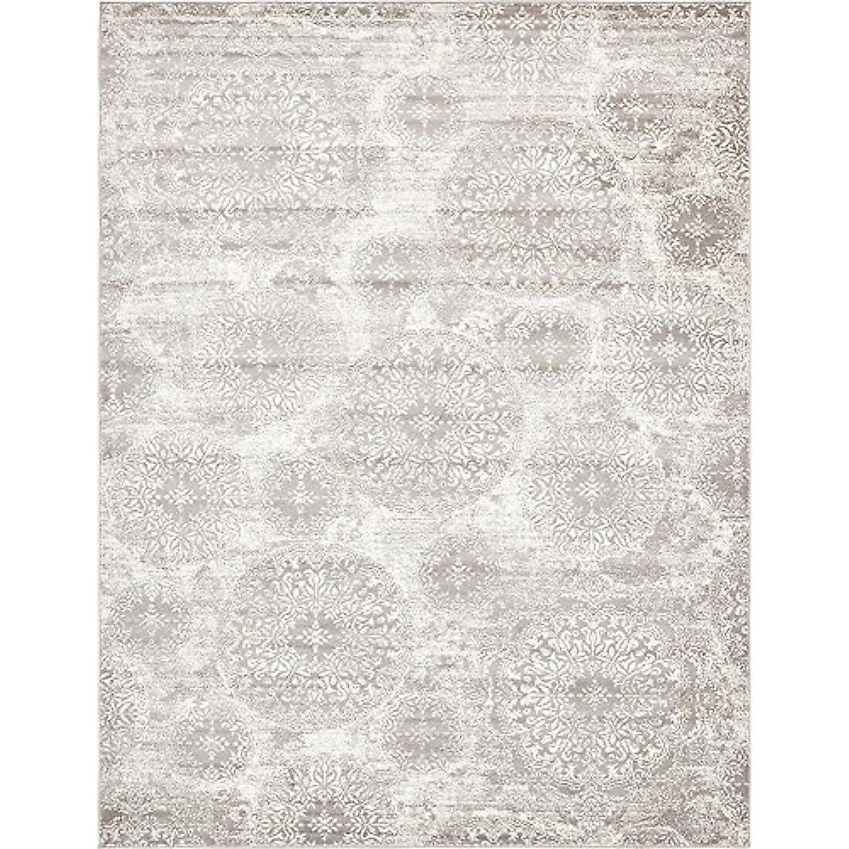 Unique Loom Sofia Collection Area Rug - Grand (9' x 12' 2", Light Gray/ Ivory)