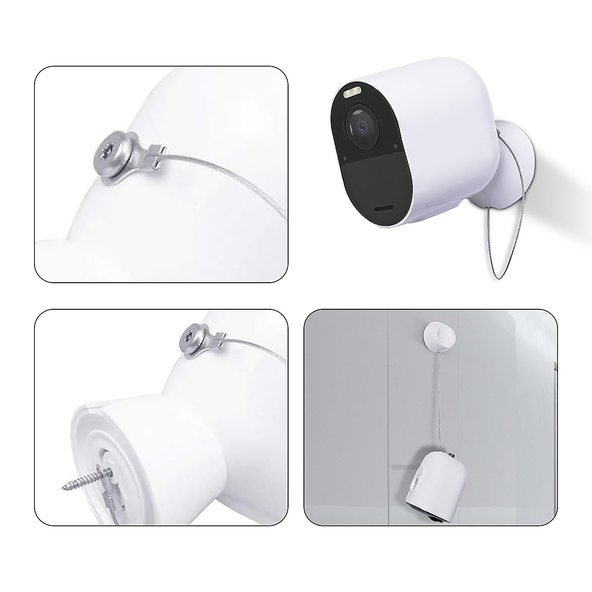 Baaletc Anti-Theft Security Chain for Google Nest Cam Outdoor/Indoor, Durable Security Chain Nest Cam Mount for Google Nest Cam Lock Accessories