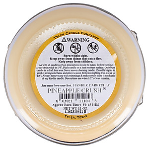 Tyler Candles - Pineapple Crush Scented Candle - 11 Ounce 2 Wick Candle,Neutral