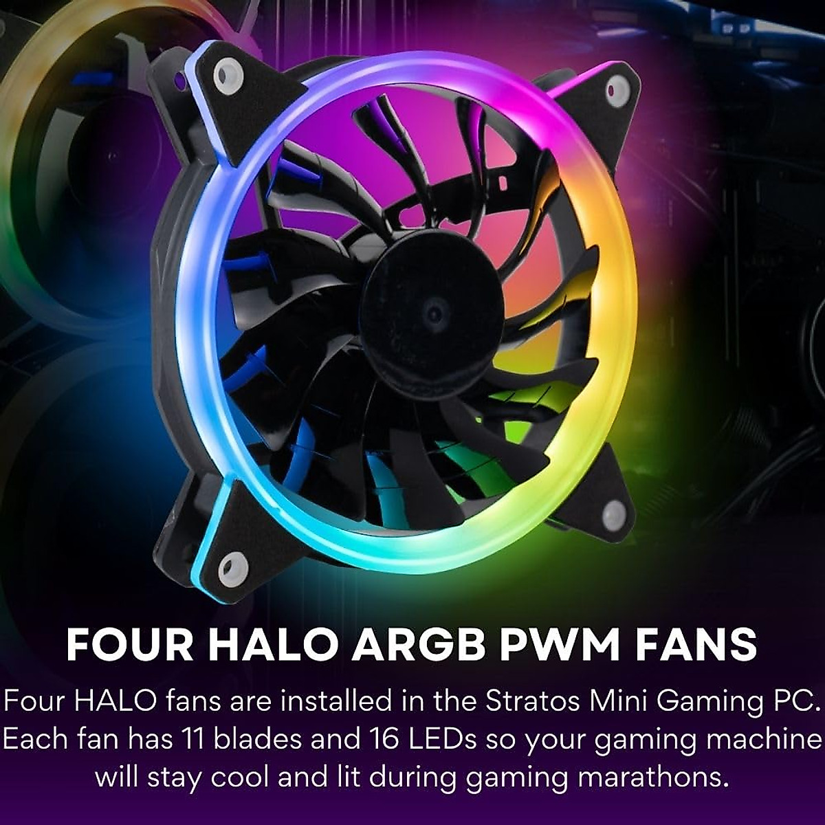 Empowered PC Stratos Mini Gaming Desktop - Intel ARC A750, Intel 12-Core i7-12700KF Processor, 32GB DDR5 RAM, 1TB NVMe SSD, WiFi, Windows 11H - Tiny Liquid Cooled Gamer RGB Computer