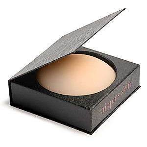 Nippies Non-Adhesive Bra Liner Nipple Covers for Women – Reusable Silicone No-Show Inserts Bra Pad Enhancements with Travel Box - Creme