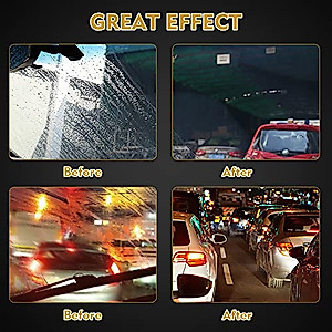 Car Glass Oil Film Cleaner, Car Glass Cleaner with Sponge, Glass Cleaner for Home and Auto Windows Cleaning, Water Spot Remover for Glass Surfaces, Quickly and Easily Restore Glass Clarity(2 Pack)