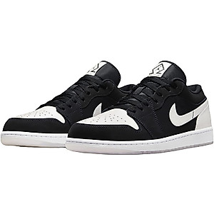 Nike Men's Air Jordan 1 Low Shoes, Black/Multi-color/White/Black, 9