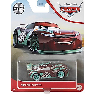 Disney Cars Sheldon Shifter, Miniature, Collectible Racecar Automobile Toys Based on Cars Movies, for Kids Age 3 and Older, Multicolor