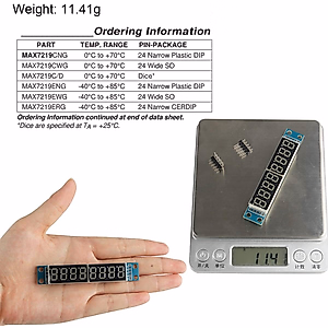DEVMO 4pcs 8-Digit 7 Segment Module MAX7219 8 Bit Digital Segment Tube LED Display Module Supports Cascade Eight Bit Serial 3 IO Ports Compatible with Ar-duino MCU/51/AVR/STM32
