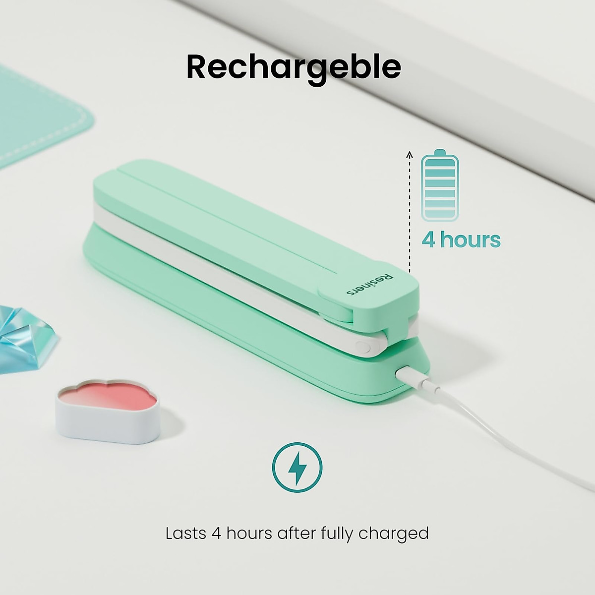 Resiners UV Light for Resin Curing, UV Resin Light, Wireless & Rechargeable UV Lamp, 3-in-1 Uses, Foldable Blacklight Ultraviolet LED, Craft Supplies Tools for Resin Molds, Jewelry Making, DIY Decor