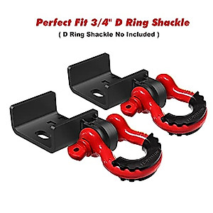 Front Tow Hook Mounting Bracket Compatible with Tacoma 2009-2023 D Ring Shackle Bracket, Demon Hook Bracket Replacement