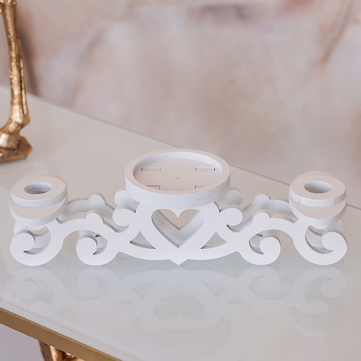 Heart Unity Candle Holder for Wedding Candles for Ceremony - Unity Candle Holders Candles Holder for Wedding Ceremony - Unity Candle Stand Bride and Groom Centerpiece