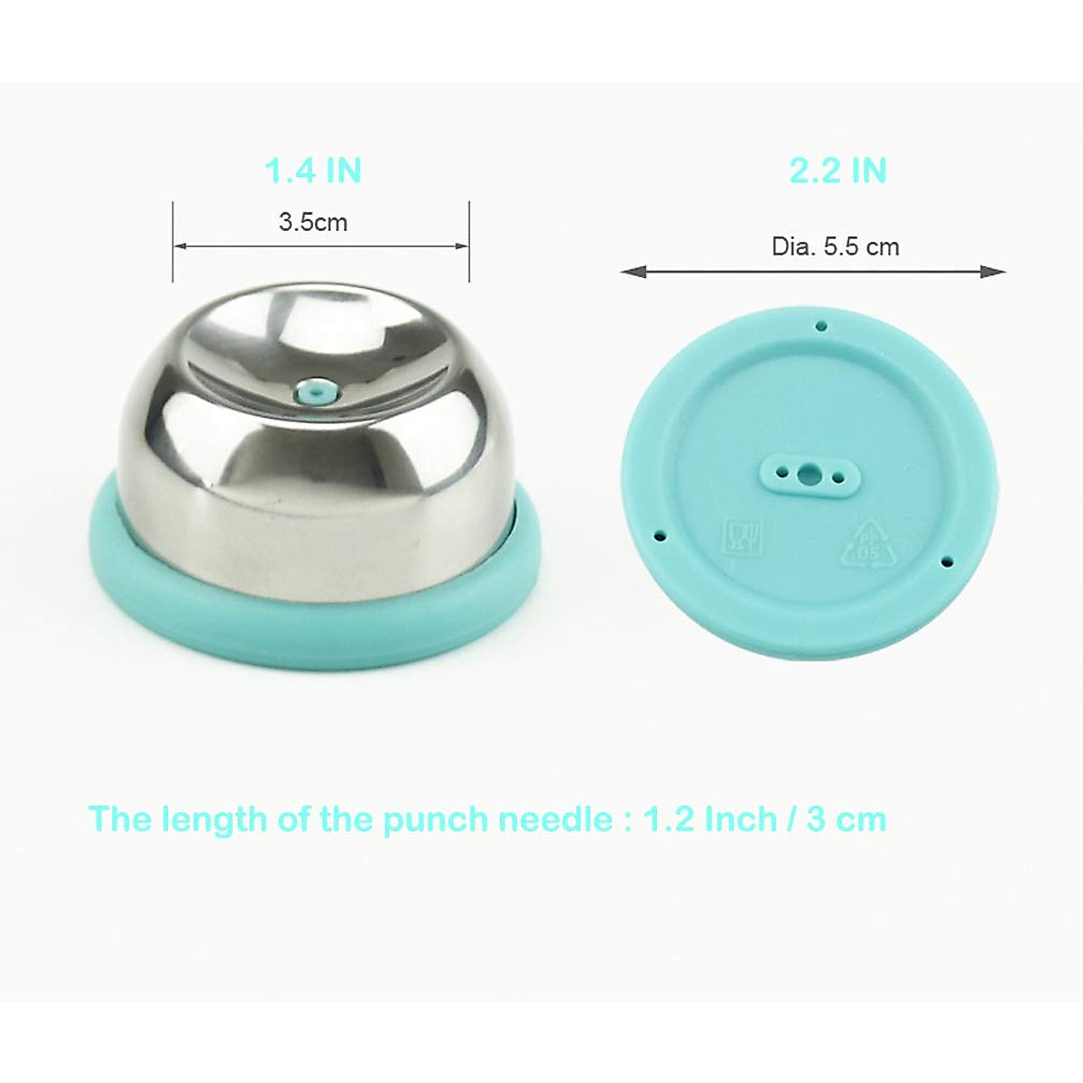 1 Pack Hard Boiled Egg Piercer simple easy egg hole puncher egg poacher Endurance Hole (304 stainless steel+new material PP bottom)Anti-sliding can operate well,Arc is suitable for all kinds of eggs.