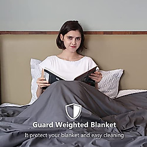 Syrinx Weighted Blanket Cover Cooling Queen Size 60"x80" Dark Grey (Comfortable and Breathable Fabric)