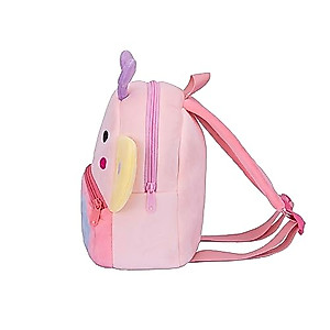 JoyRokaro Toddler Backpack Butterfly Backpack Cute Plush Bag Cartoon 10" Preschool Backpack For 2-6 Years Girls Boys