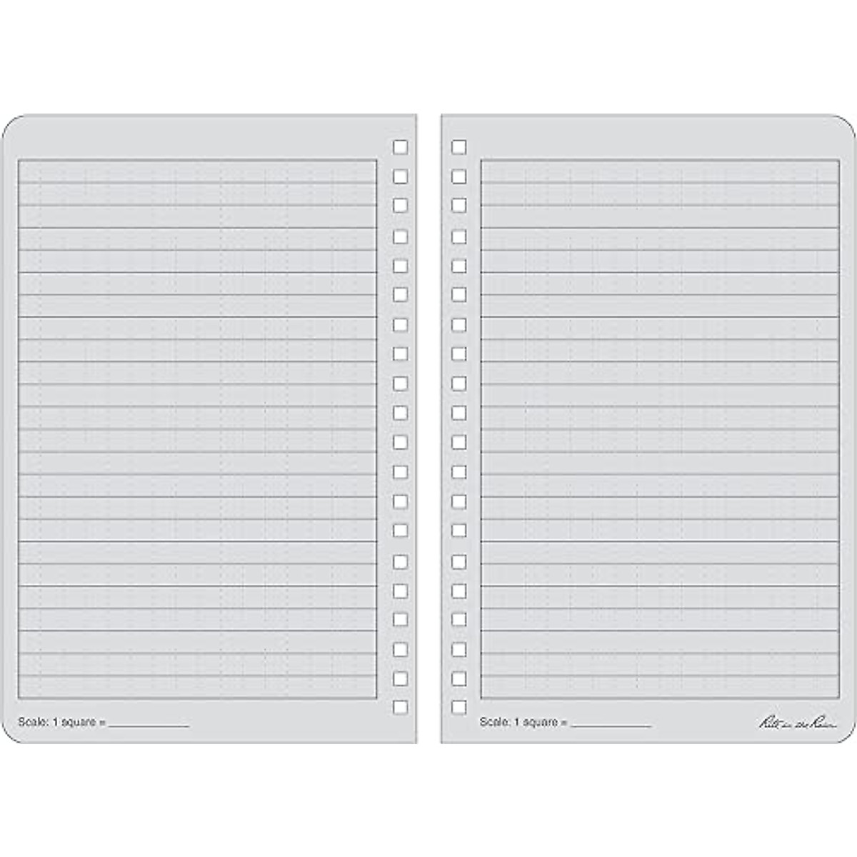 Rite in the Rain Weatherproof Side Spiral Notebook, 4.625" x 7", Orange Cover, Universal Pattern (No. OR73)