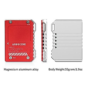ANDYCINE Magnalium Case for mSATA SSD Compatible for Atomos Ninja V,V+, Ninja Flame, Ninja Inferno, and Shogun Inferno  with mSATA to SATA Adapter