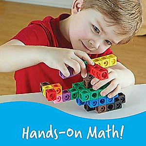 Learning Resources MathLink Cubes Big Builders - Set of 200 Cubes, Ages 5+, Develops Early Math Skills, STEM Toys, Math Games for Kids, Math Cubes for Kids,Back to School Gifts