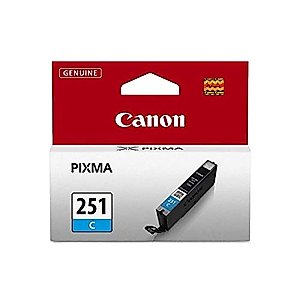 Canon 6514B001 CLI-251C Ink Cartridge - Cyan - Inkjet - 304 Page - OEM