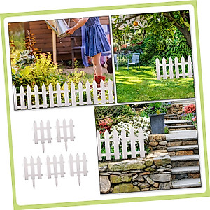 IFANLANDOR 5 Sets The Fence Fencing for Yard Privacy Screen Outdoor Garden Fencing Landscape Fence Landscape Border Picket Fence Garden Patio Fence Panel Christmas Small Fence White Plastic