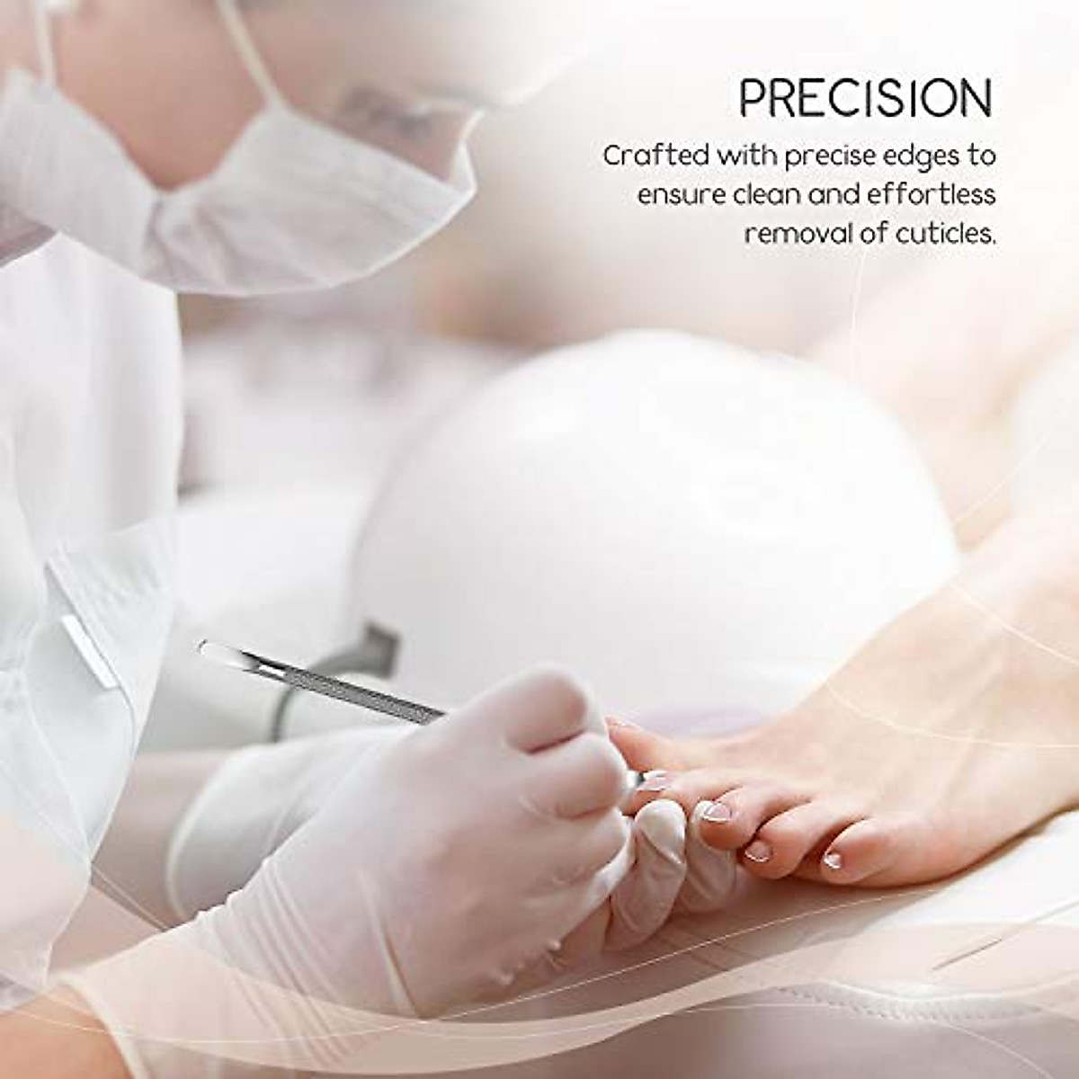 Professional Cuticle Pusher and Spoon Nail Cleaner | 2 Pack | Dual Sided Stainless Steel Pusher and Nail Cleaner | For Nail And Cuticle Care | by Sterling Beauty Tools