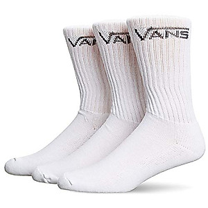 Vans Classic Crew Checkerboard Socks 3 Pack Men's , White, 6.5-9