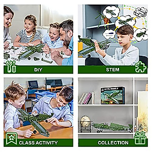 Lucky Doug Building Toys Airplane Model Set -258 Pieces DIY Building Stem Projects Toys for Kids Boys Ages 8-12 and Older,Building Assembly Science Educational Toys Set Gifts for Model Aircraft Fan