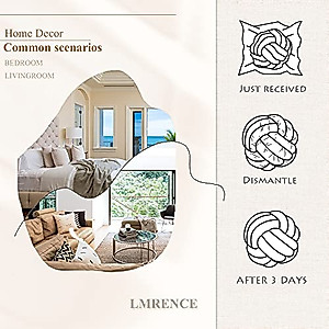 LMRENCE Soft Knot Ball Decorative Pillow，Circle Throw Pillows Aesthetic (Green，Medium，10.6inches) for Bed，Cushion Home Plush Handmade Pillow for Bedroom Sofa Chair Children Play Knot Ball Toys