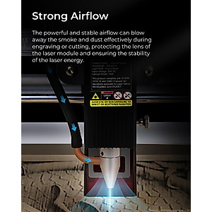 Creality Official Air Assist for CR-Laser Falcon 10W, 22 L/min Adjustable Air Assist Pump, for Laser Cutter and Engraver, Blow Away Smoke and Dust, Reduce Surface Temperature, Keep Cutting Clean