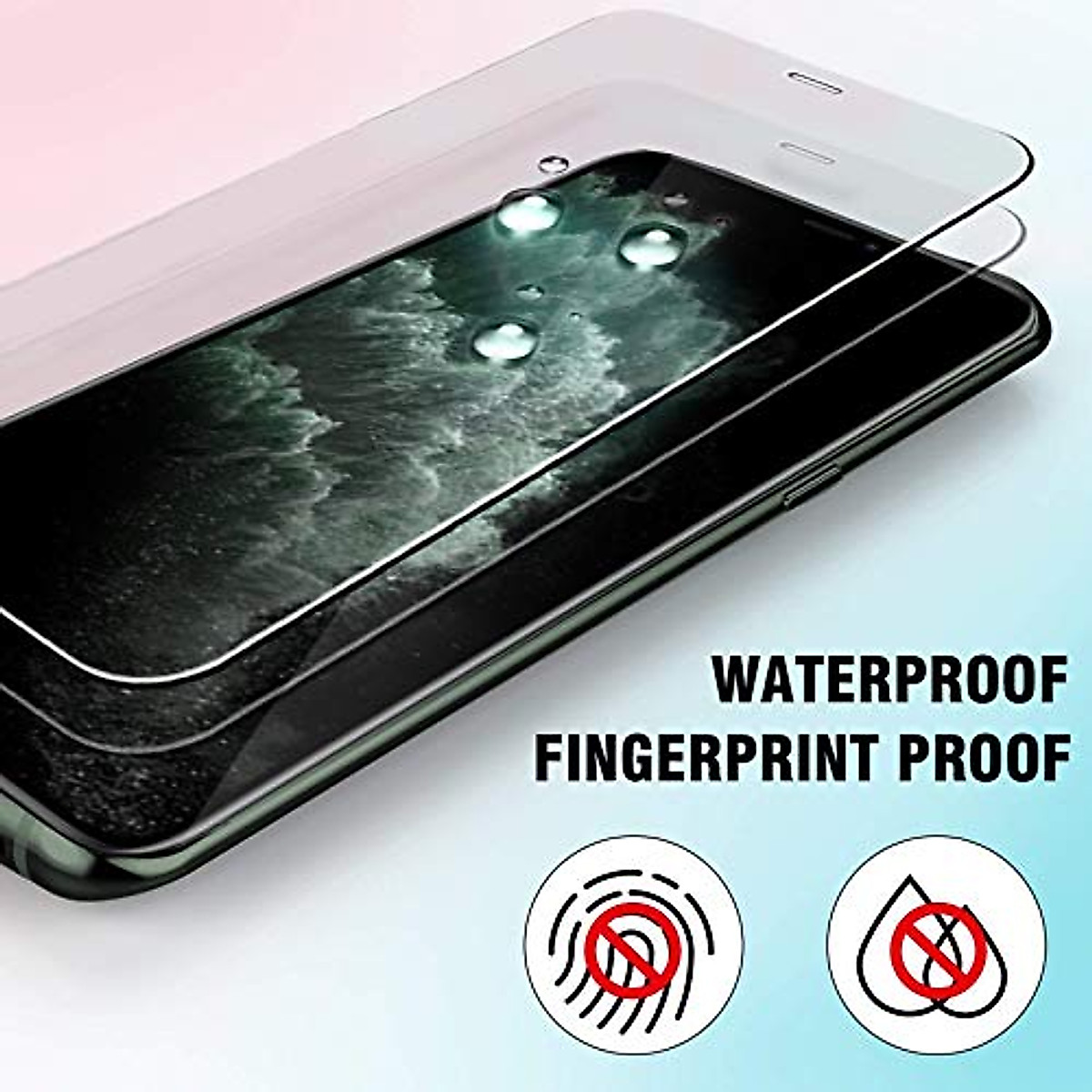 Ferilinso [6 Pack] 3 Pack Tempered Glass Screen Protector + 3 Pack Camera Lens Protector for iPhone 11 Pro Max (6.5''), HD Clarity 9H Glass Screen Protector