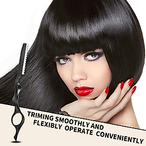 Mudder 11 Pieces Hair Styling Razor Hair Thinning Comb Hair Texturizing Cutting Razor Comb with Replacement Stainless Steel Razors for Salon Home Use (Black)