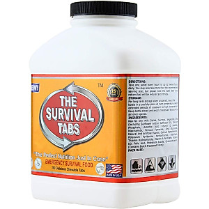 Emergency Survival Food Tablets 1 bottle 180 count Vanilla Flavored