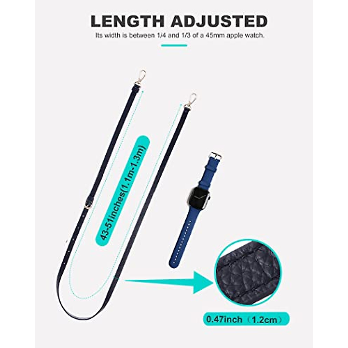 Purse Strap Purse Straps Replacement Crossbody Replacement Straps for Handbags Gold Hardware Genuine Leather(Black)