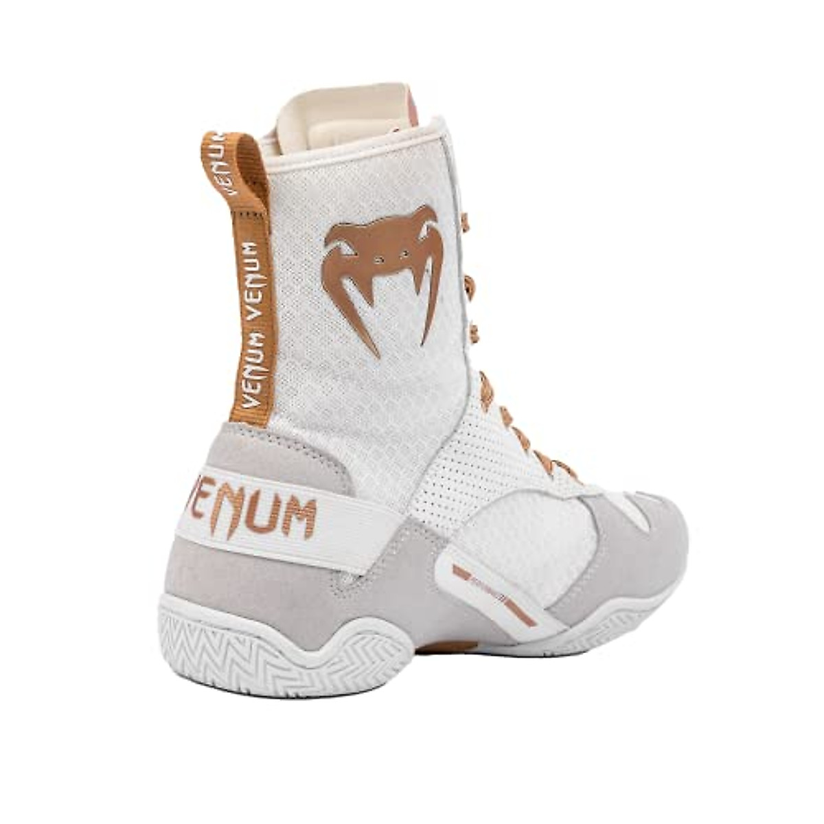 Venum "Elite Boxing Shoes - White/Gold, 10.5