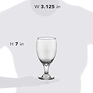 Libbey Classic Goblet Party Glasses, 16.25-ounce, Set of 12