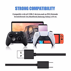 PANPEO USB C Charging Cable Compatible with PS5 Controller, 2 Pack 6.6Ft Fast Charging USB Type C Charger Cord Compatible with Playstation 5 PS5 Dual Sense, Xbox Series X/Series S Controllers