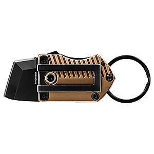 Gerber Gear Key Note - 1" Plain Edge Keychain Knife - EDC Gear and Equipment - Coyote Brown