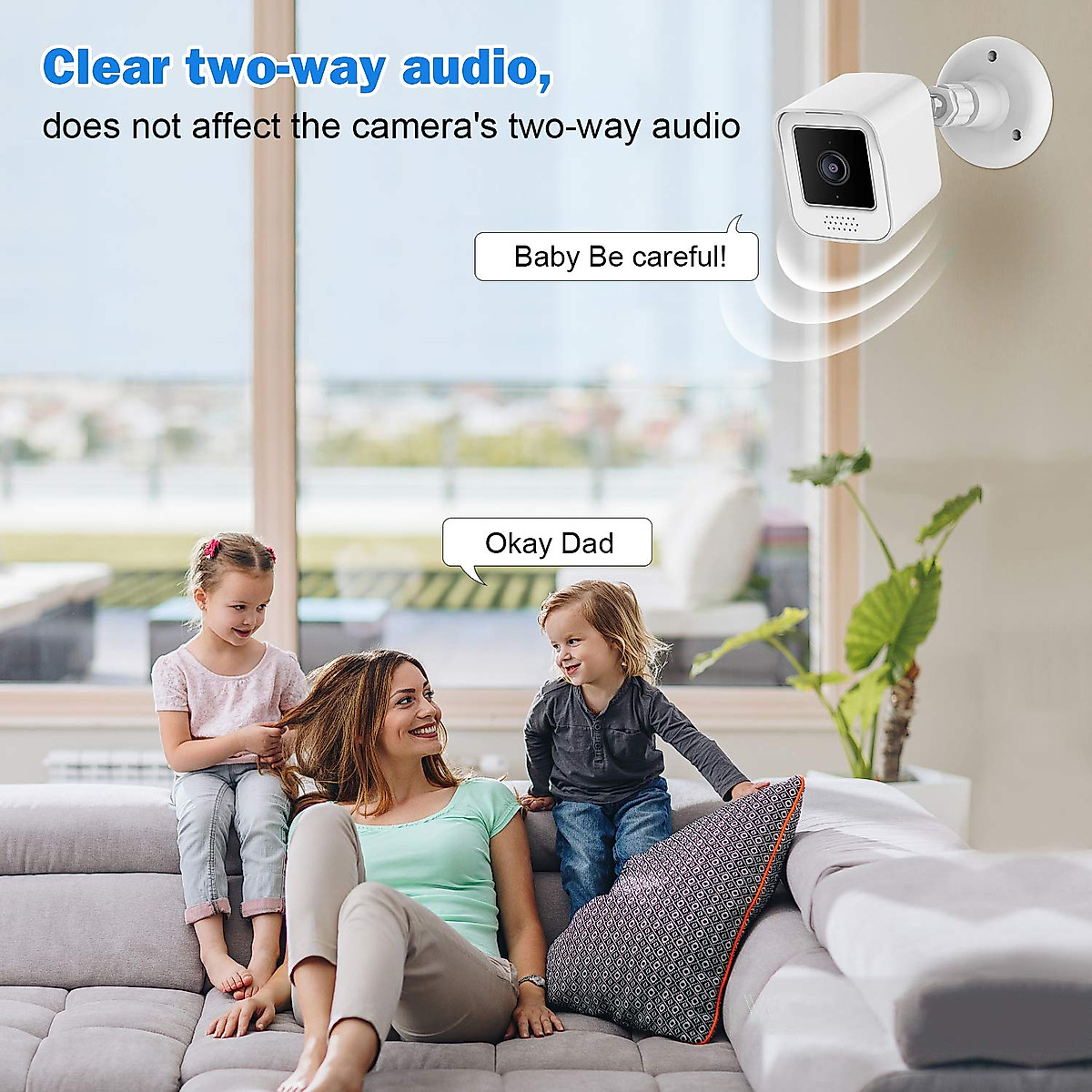 3-Pack Wall Mount Bracke and Housing for Wyze Cam V3 and V3 Pro Camera, wyze v3 Cover Indoor/Outdoor Video Security Accessories，Sun Protection Protective Shell and Adjustable Wall Mounting Brackets