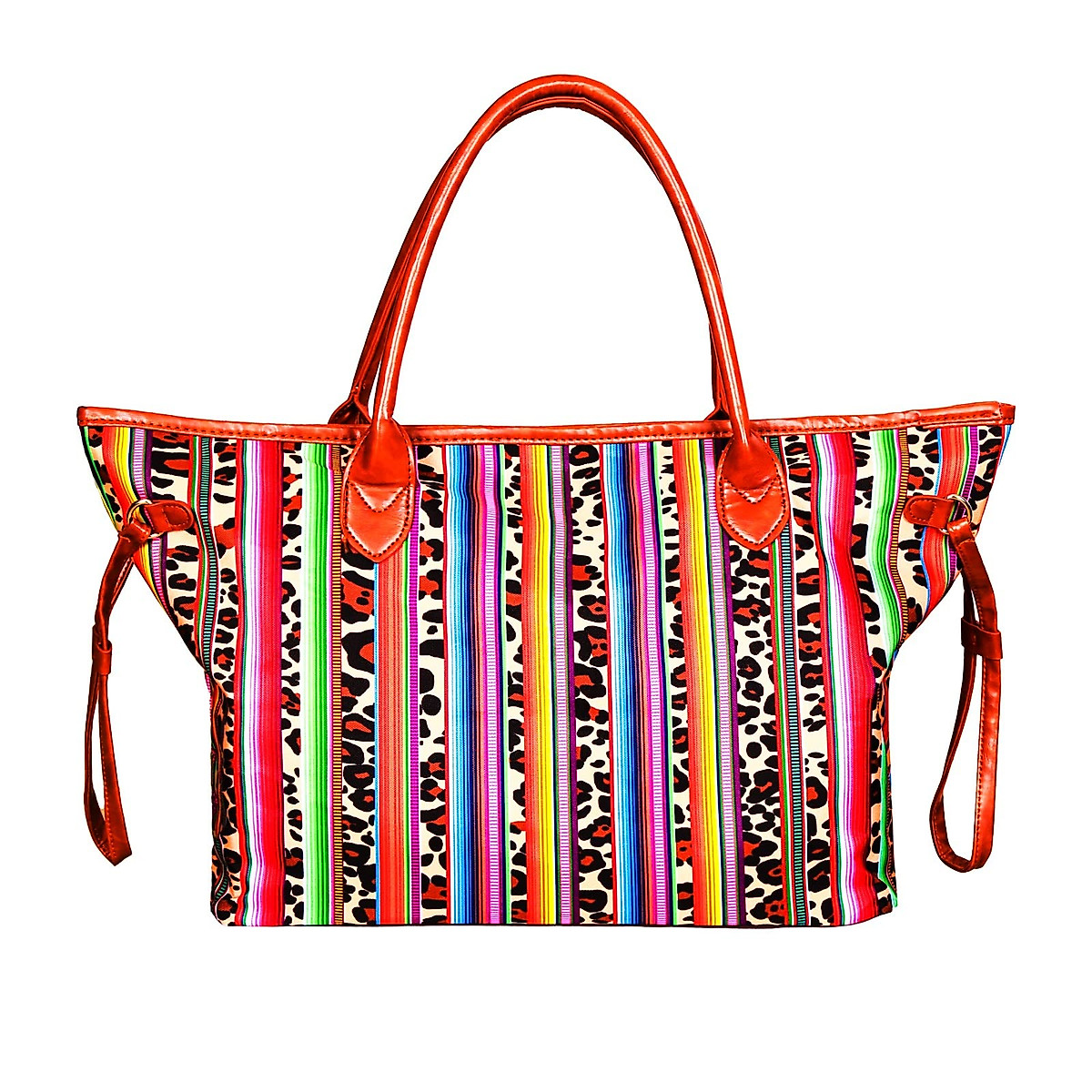 Large Canvas Tote Bag Leopard Consuela Bag WesternTote Bags with Faux Leather Handle Mexican Stuff Gifts for Women Mom