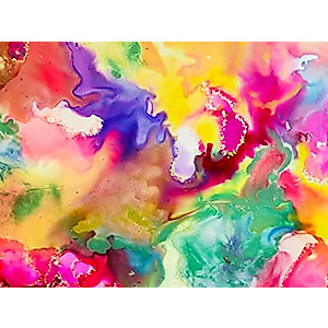 Alcohol Ink Synthetic Paper & Watercolor - Non-Absorbent, Heavy Weight & Tear Resistant - Easily Wipes Off for Reusable Art Paper - Flexible Bright White EVO 9x12 Inch (10 Sheets)