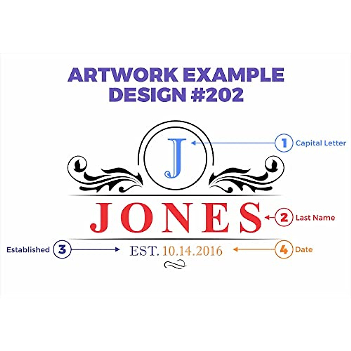 Straga Handmade 15" Sign Personalized Classic Initial Name Design #202-Wedding & Anniversary Gift for Couples-Housewarming & Closing Present- Appreciation-Award-Gift for Parents-Wife-Husband