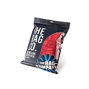 The Rag Company - The 1500 - Heavy Duty Microfiber Drying Towel; Perfect for Trucks, Commercial Vehicles, RVs, Boats, and More; Premium 70/30 Blend Twist Loop Design, 1500gsm, 30in x 30in, Red