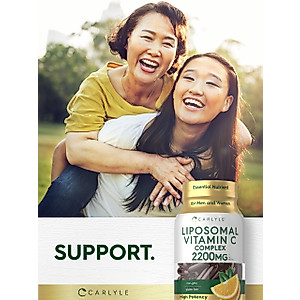Carlyle Liposomal Vitamin C | 2200mg | 90 Softgels | High Potency Complex Supplement | Non-GMO, Gluten Free Supplement Packaging May Vary