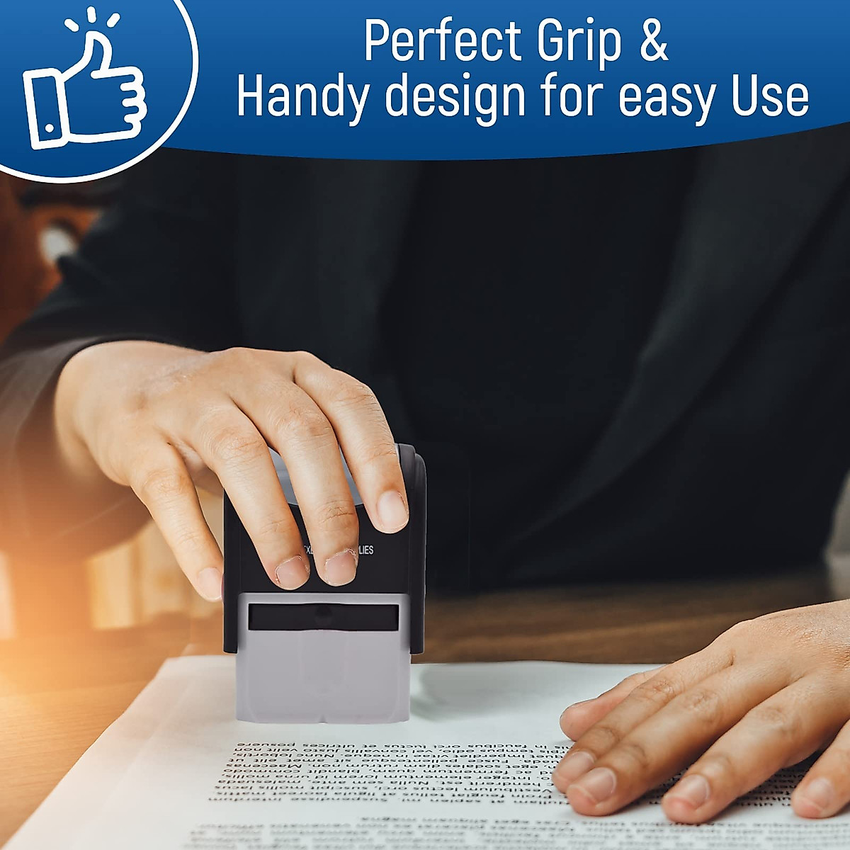 Copy Stamp Self Inking Red -Red Ink- Office Stamps self Inking Advanced Technology Designed for Business and Personal use by Executive Supplies