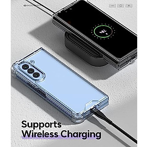 GOOSPERY Crystal Clear Bumper Case Compatible with Galaxy Z Fold 5, Ultimate Slim Pocket Friendly Thin Design Super Real Crystal Clear Transparent Lightweight Hard PC Back Cover - Clear