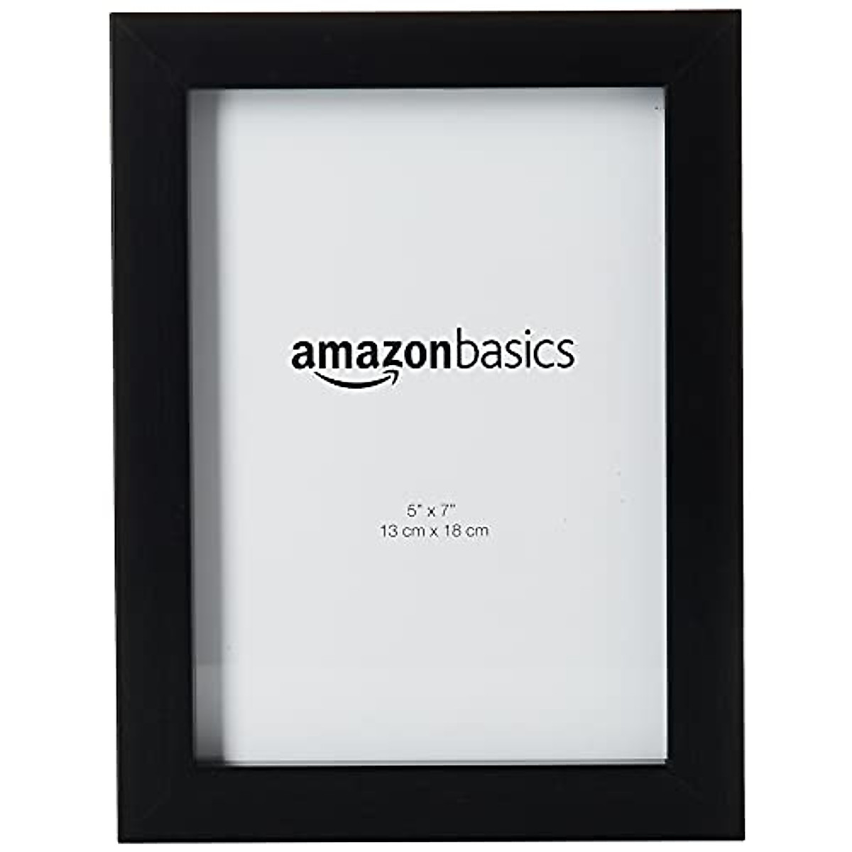 Amazon Basics Rectangular Photo Picture Frame, 5" x 7", Pack of 5, Black