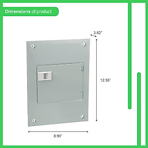 Square D - QO816L100DF QO 100-Amp 8-Spaces 16-Circuit Indoor Flush Mount Main Lugs Load Center with Cover and Door