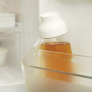 Kinto 22971 Capsule Water Carafe, Pitcher, Cold Water Bottle, 33.8 fl oz (1 L), White