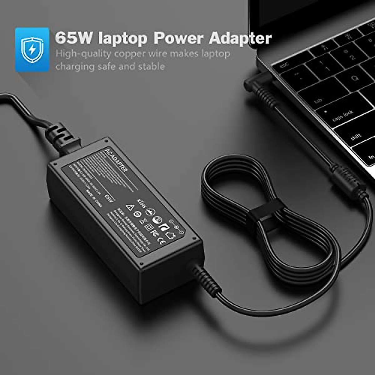 45W Laptops Charger for HP Pavilion Chromebook 14 11 G3 G4 X360, Stream Envy Spectre Elitebook 850-G3 840-G3 820-G3 741727-001 65W/45W Bule Tip Notebook Adapter Power Cord