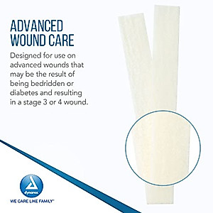 Dynarex DynaGinate AG Silver Calcium Alginate Rope Dressings - ¾"x12", Calcium Alginate Wound Dressing with Silver Ions, 1 Box of 5 DynaGinate AG Silver Calcium Alginate Rope Dressings - ¾"x12".