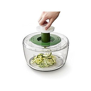 Joseph Joseph Multi-Prep 4-Piece Salad Making Set, Multi-Color, Salad Spinner, Spiral Cutter, Slicer and Grater, Compact Storage